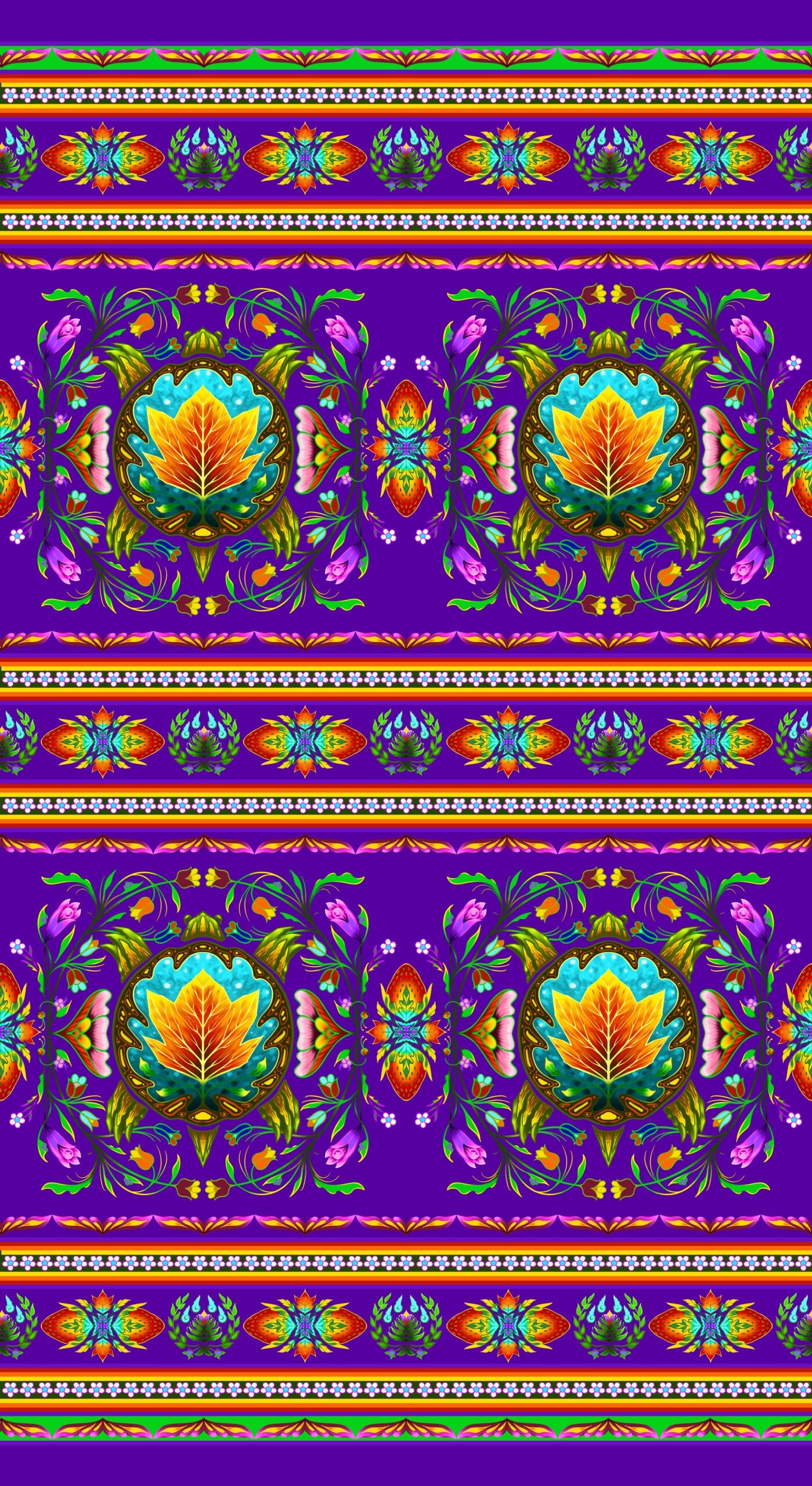 L'île de la Tortue en bande 37001 - Violet Tissu 100% coton designer ...