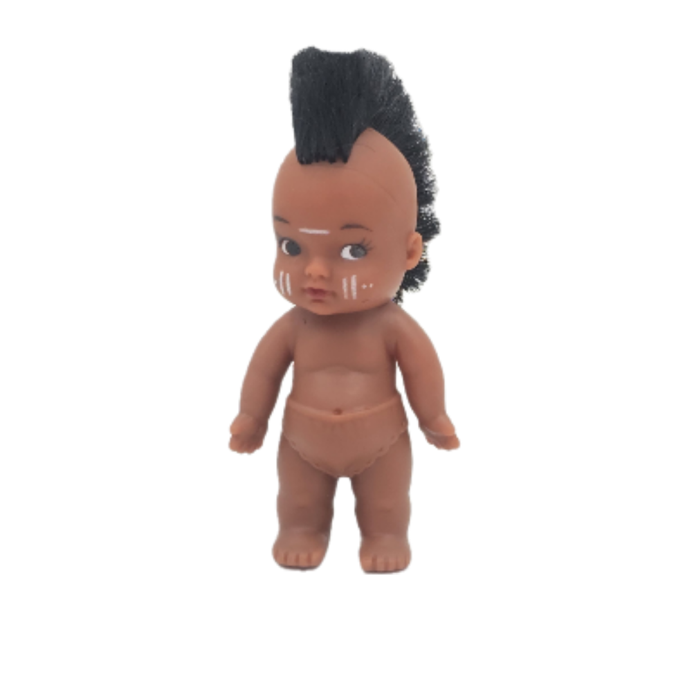 3½ in - Native doll with mohawk / MK125 – Les Artisans Indiens du Québec
